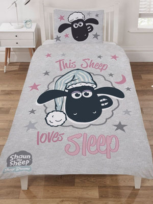 Shaun The Sheep Love Sleep Single Duvet Cover Set | DIY at B&Q