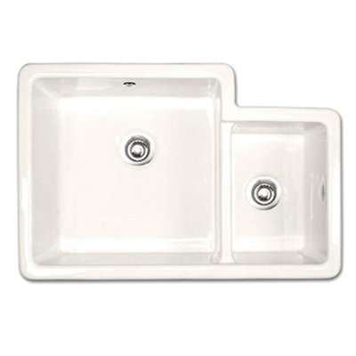Shaws Classic 1.5 Bowl Fireclay Ceramic Kitchen Sink - Undermount or ...