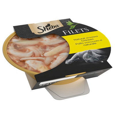 Sheba Fillets Cat Food Tray With Chicken In Gravy 60g (Pack of 30)