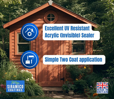 Shed and Fence Clear, 1 Litre Clear Matt, Wood Sealer & Protector for ...