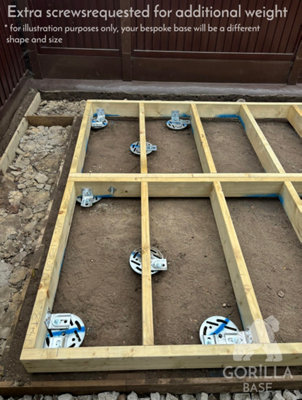 Shed Base and Decking Base. Groundscrew Base for Garden Structures ...