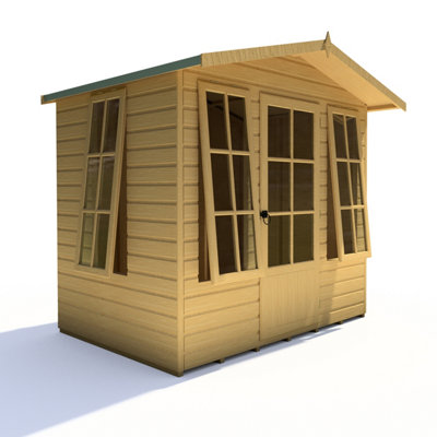 SHED BASE, ASSEMBLY AND ELTON 7X5 SHIPLAP ROOMS FOR THE GARDEN WITH ...