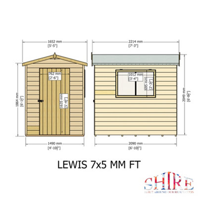 Shed Base, Assembly and Lewis 7x5 SD Shiplap MultiFunctional Garden ...
