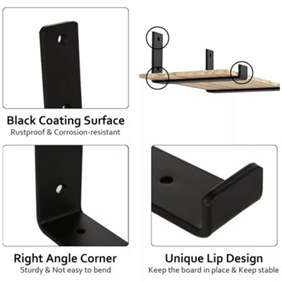 Shelf Brackets Rustic Heavy Duty Industrial Scaffold Board Shelf wall ...
