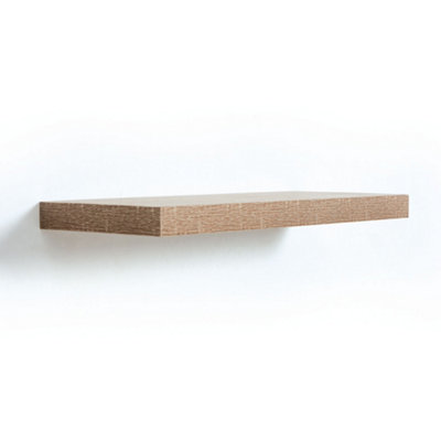 Shelf Depot Oak Floating Shelf (L)600mm (D)230mm | DIY at B&Q
