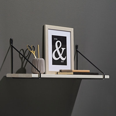 Shelf Depot White Pine Solid Wood Shelf Kit with Hanging Brackets (L ...