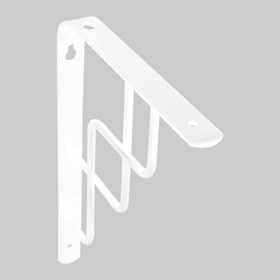Shelf Depot White Step Shelf Bracket (H)180mm (D)230mm, Pack of 4 | DIY ...