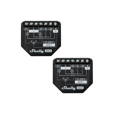 Shelly Plus 2PM Gen3 2 Channel Switch with Power Metering (2 Pack)