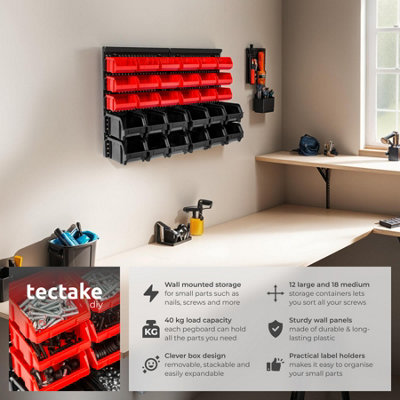 Shelving Storage Boxes - rack for small parts, 30 compartments, 12 ...