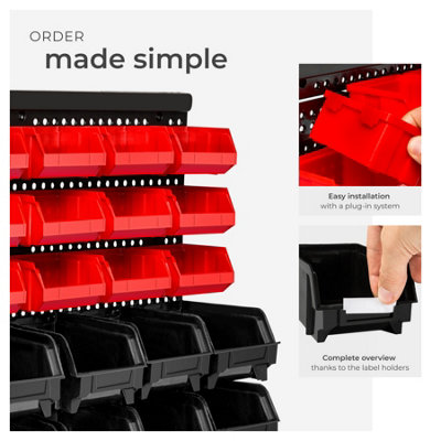 Shelving Storage Boxes - rack for small parts, 30 compartments, 12 ...