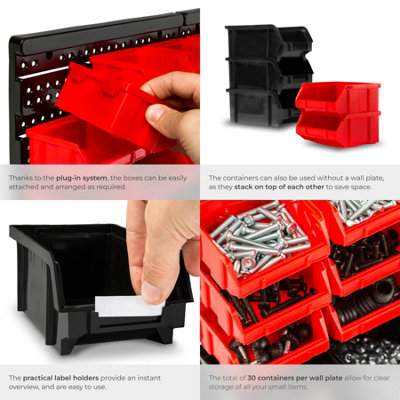 Shelving Storage Boxes - rack for small parts, 30 compartments, 12 ...