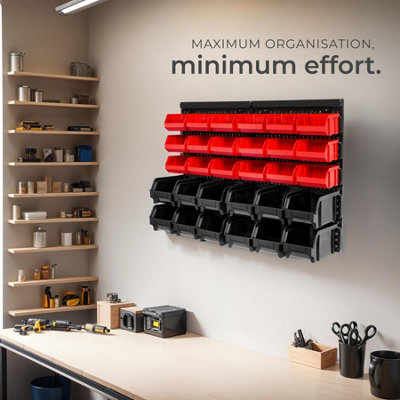 Shelving Storage Boxes - rack for small parts, 30 compartments, 12 ...