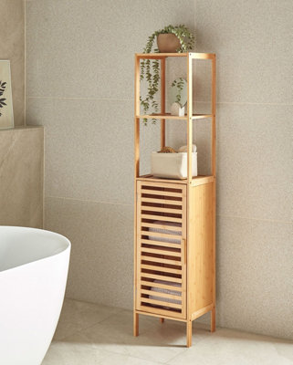 Shelving Unit OWASSO Bamboo Wood Light Brown