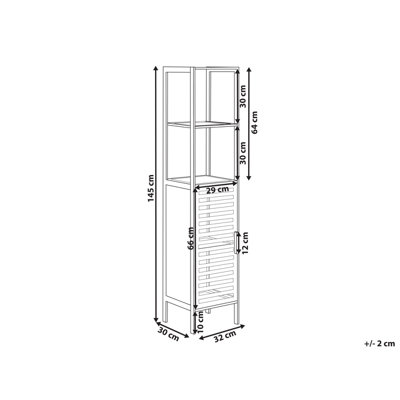 Shelving Unit OWASSO Bamboo Wood Light Brown