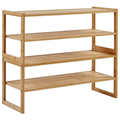 Shelving Unit UVALDA Bamboo Wood Light Brown