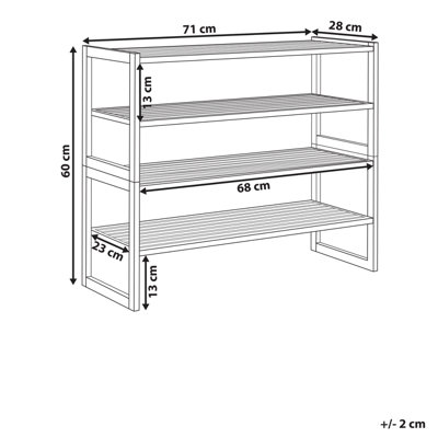 Shelving Unit UVALDA Bamboo Wood Light Brown