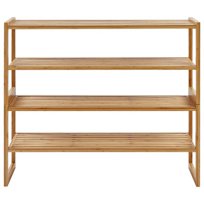 Shelving Unit UVALDA Bamboo Wood Light Brown