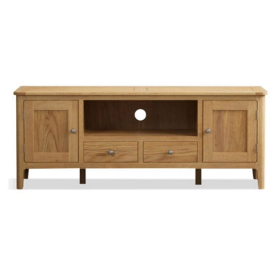 Sheringham Solid Oak Super-wide TV Cabinet | DIY at B&Q