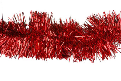 Shiny Thick Tinsel For Christmas Trees and Decoration, 2m Long, 11cm ...