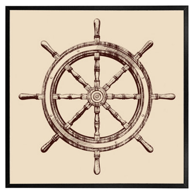 Ship wheel (Picutre Frame) / 16x16" / Black | DIY at B&Q