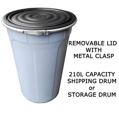 Shipping Drum 210l grey Plastic Barrel Drum Strong Industry Container ...