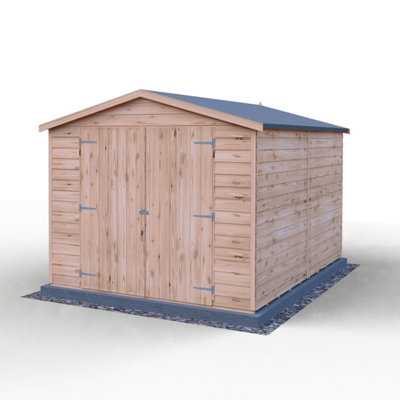 Shire 10x8 Overlap Double Door Apex Shed No windows | DIY at B&Q