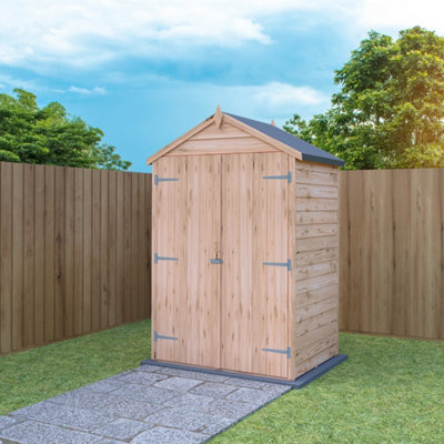 Shire 4x3 Overlap Double Door Shed with Shelves