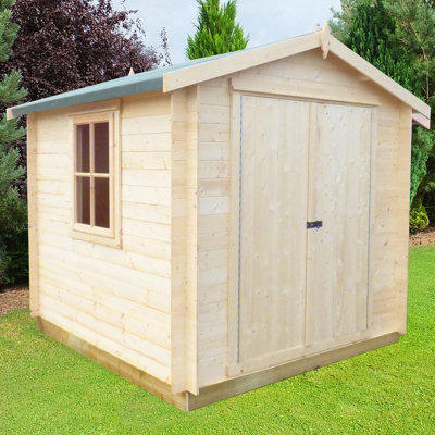 Shire 8x8 Bradley Log Cabin - 19mm Thick Logs