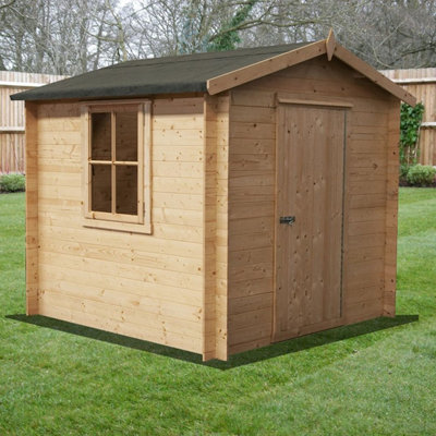 Shire Danbury 8x8 Log Cabin 19mm Logs | DIY at B&Q