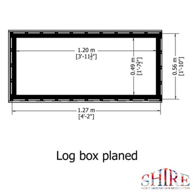 Shire Log Box Planed Timber Pressure Treated