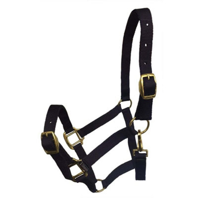 Shires Adjustable Horse Headcollar Black (X Full) | DIY at B&Q