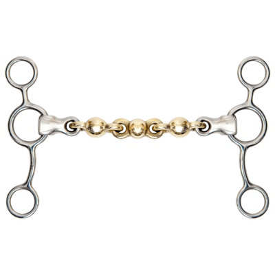 Shires Brass Waterford Horse Tom Thumb Bit Brass (4.5in)