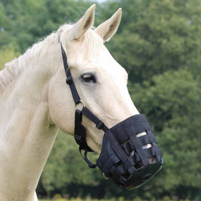 Shires Comfort Horse Grazing Muzzle Black (X Full)