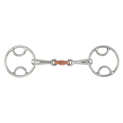 Shires Copper Lozenge Horse Bevel Bit Silver (70mm x 6in x 16mm)