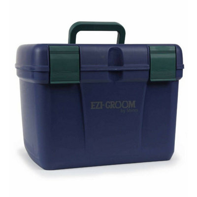 Shires Ezi-Groom Deluxe Horse Grooming Box Navy (30cm x 28cm x 39cm)