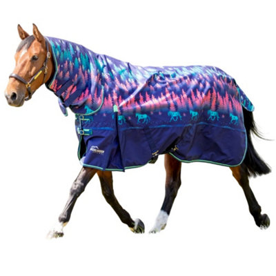 Shires Highlander Original 200 Combo Neck Horse Turnout Rug Blue Navy ...