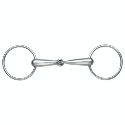 Shires Hollow Mouth Horse Race Snaffle Bit Light Steel (5in)