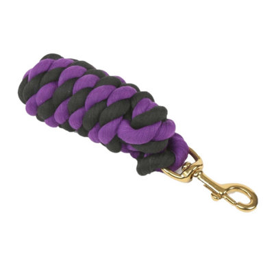 Shires Horse Lead Rope Black/Purple (One Size) | DIY at B&Q