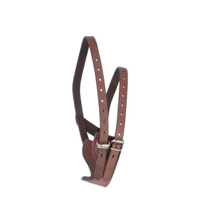 Shires Leather Anti-Crib Horse Collar Australian Nut (Cob)