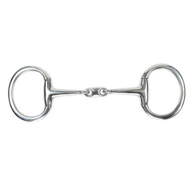 Shires Lozenge Horse Eggbutt Snaffle Bit Silver (4.5in)