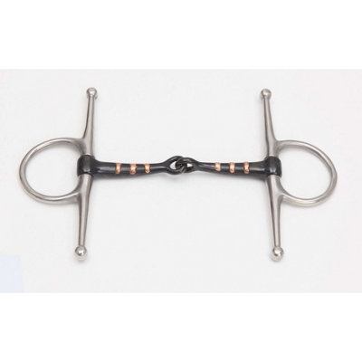 Shires Sweet Iron Horse Full Cheek Snaffle Bit Black (5.5in)