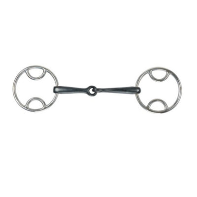 Shires Sweet Iron Jointed Horse Bevel Bit Black (4.5in)