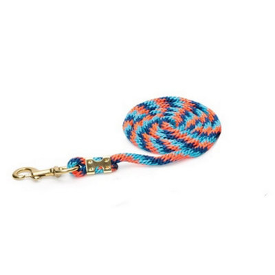 Shires Topaz Horse Lead Rope Orange/Navy/Turquoise (1.8m)