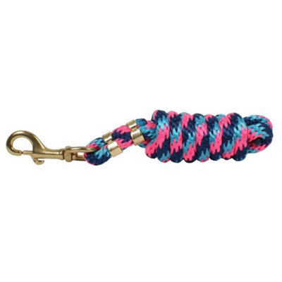Shires Topaz Horse Lead Rope Pink/Turquoise/Navy (1.8m)