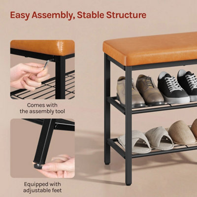 Shoe Bench Stool Shoe Cabinet Storage Rack with Seat Cabinet Bench Rack ...