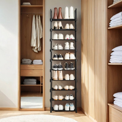Shoe Rack, 10-Tier Metal Shoe Storage Organiser, Customisable Design ...