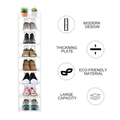 Shoe Rack 8 Tier, Shoe Storage Organizer 111 x 26 x 25cm