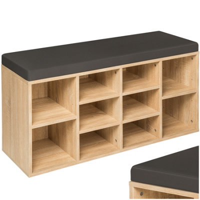 Shoe Rack - storage cabinet for 10 pairs of shoes, bench with seat ...