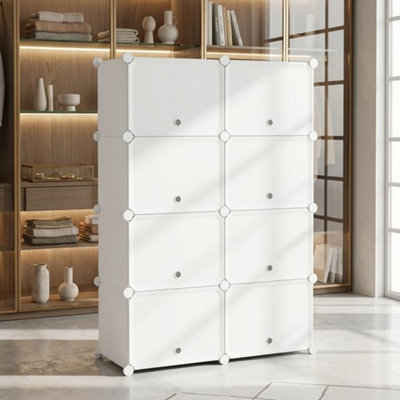 Shoe Storage Cabinet, Shoe Rack Cube Shoe Organizer 8 Pcs