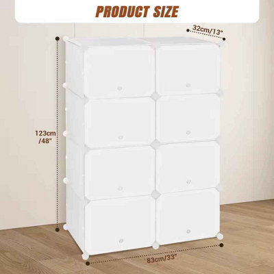 Shoe Storage Cabinet, Shoe Rack Cube Shoe Organizer 8 Pcs